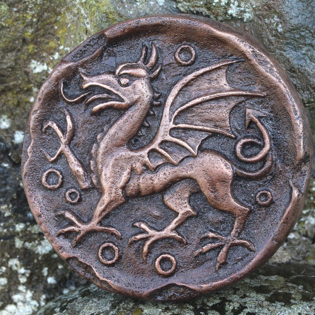 Welsh Dragon Plaque Bronze - Etsy