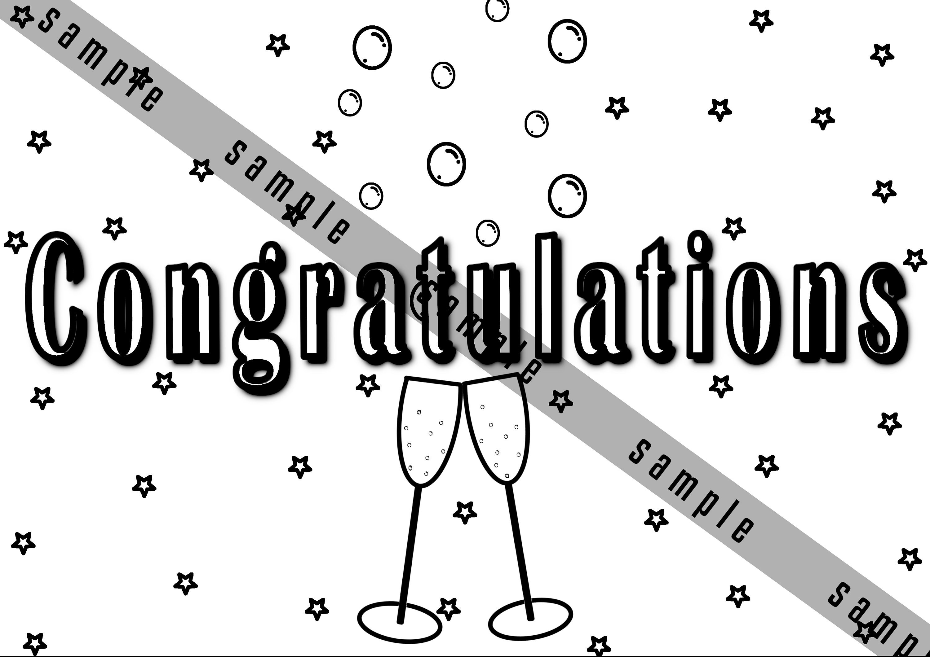 Congratulations Colouring Page Digital Copy | Etsy