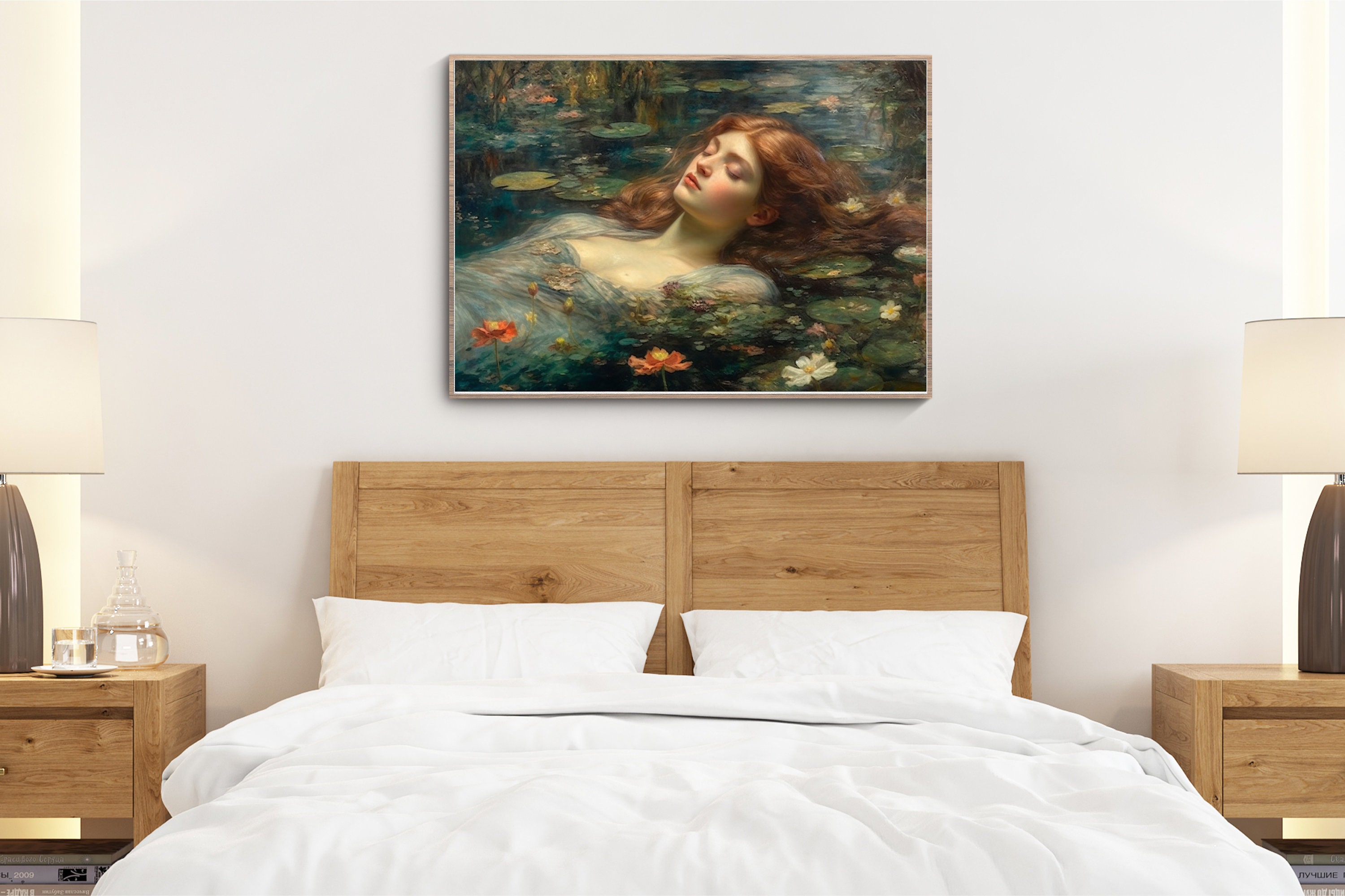 Ophelia John Everett Millais Art Print Woman Portrait British Landscape ...