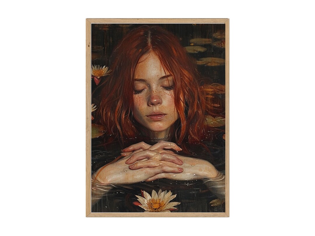 Ophelia Hamlet Art Print Woman Portrait Classical Art Timeless Antique ...