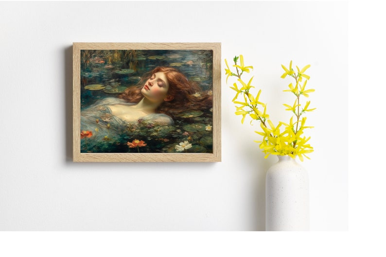 Ophelia John Everett Millais Art Print Woman Portrait British Landscape ...