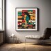 Abstract Indian Woman Printable Art Collage Art Bold Colours Unique ...