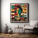 Abstract Indian Woman Printable Art Collage Art Bold Colours Unique ...