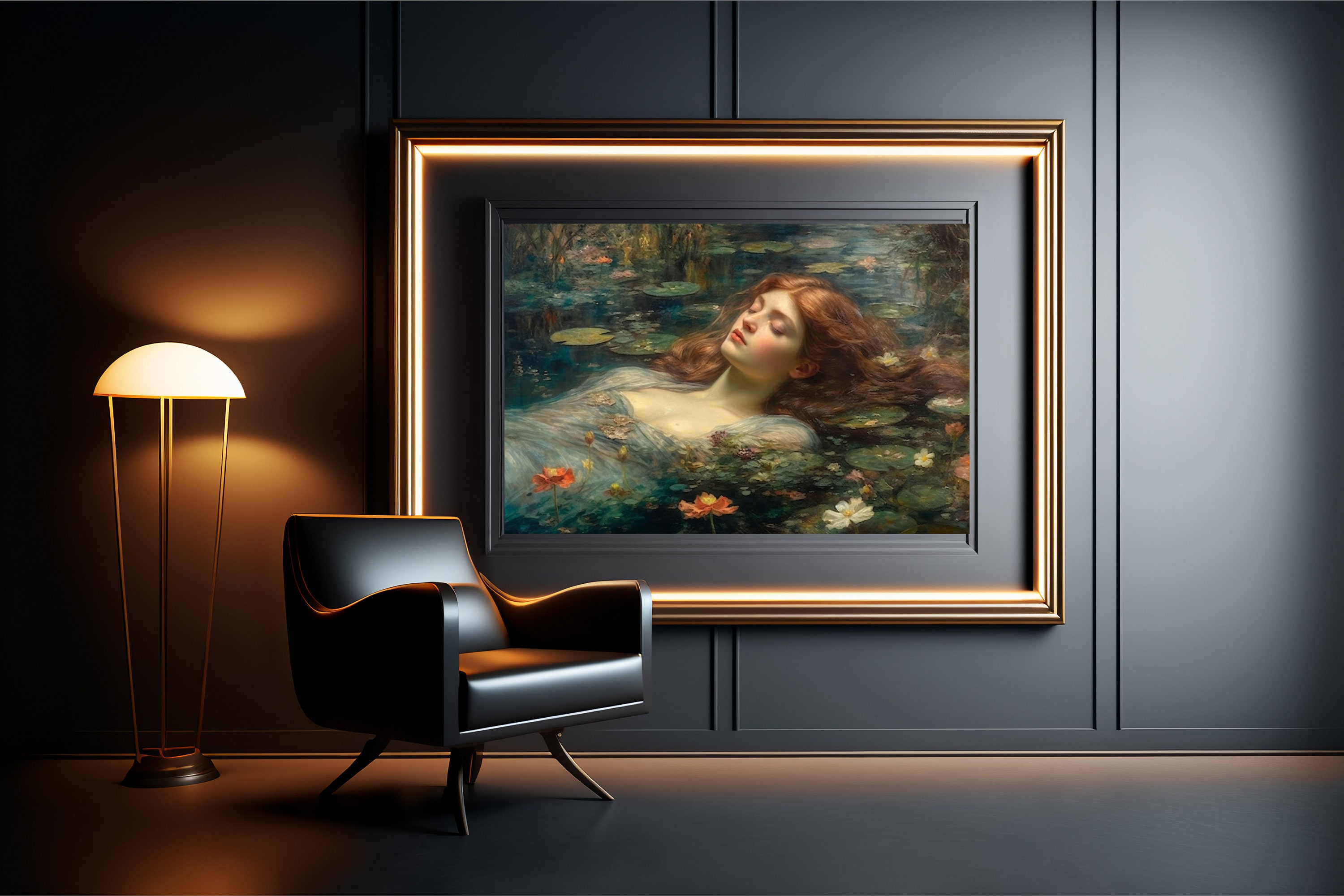 Ophelia John Everett Millais Art Print Woman Portrait British Landscape ...