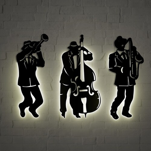 Metal Jazz Group Sign Jazz Group Wall Decor New Orleans Jazz - Etsy