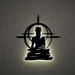 Buddha Metal Wall Sign, Hindu Wall Art, Yoga Studio Decor, Meditation ...