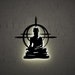 Buddha Metal Wall Sign, Hindu Wall Art, Yoga Studio Decor, Meditation ...