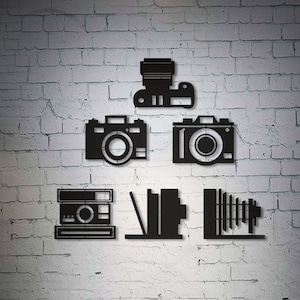 Vintage Cameras Metal Wall Decor, Photograph Studio Decor, Gift for ...