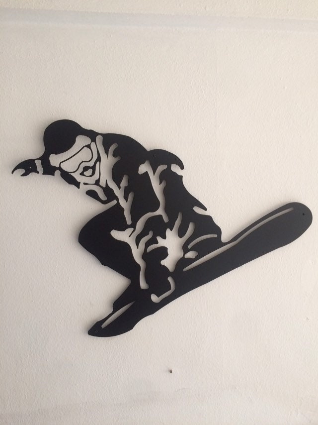 Snowboarder LED Metal Wall Decor, Snowboarder Gift, Boarder Christmas ...