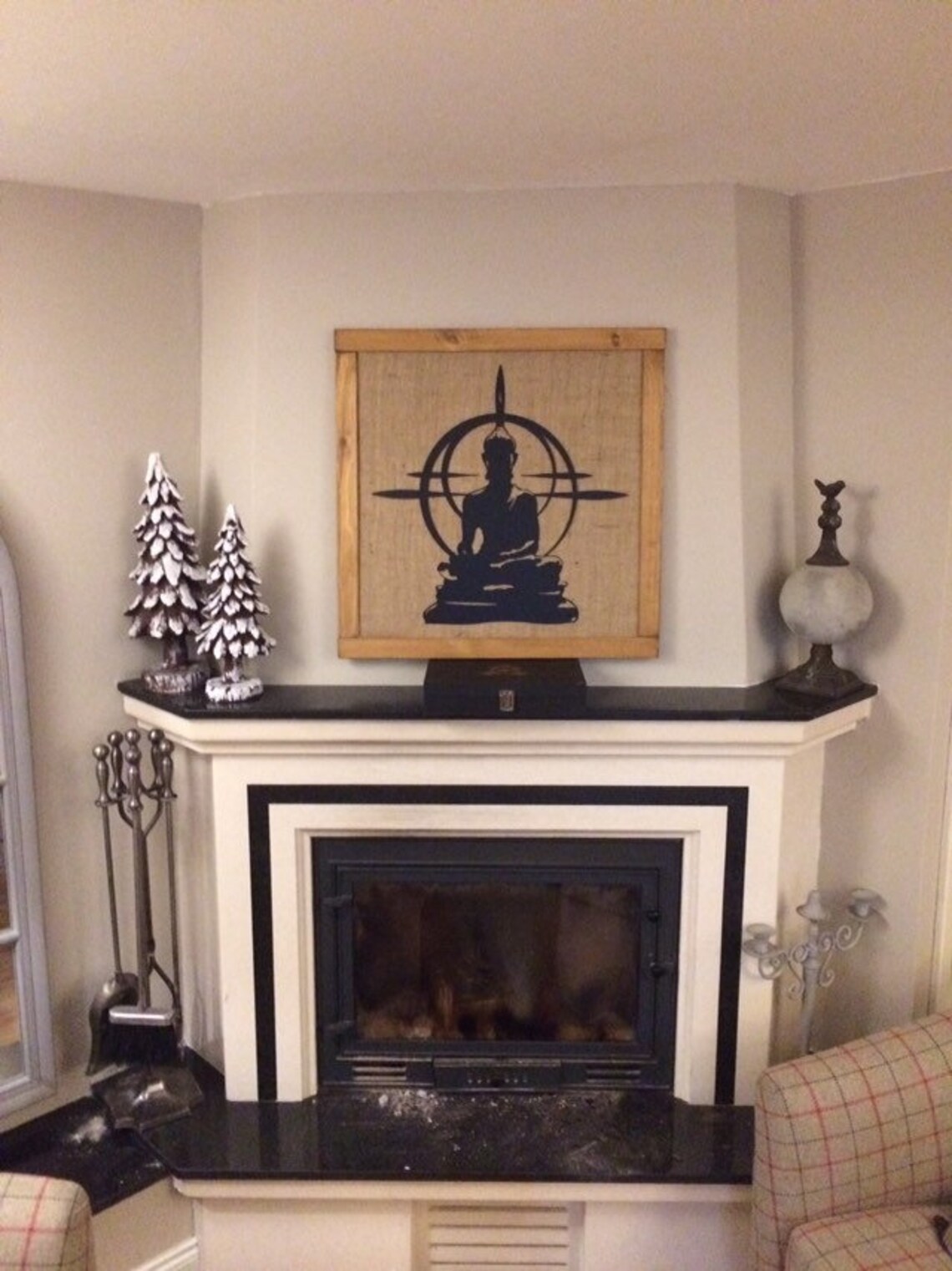 Buddha Metal Wall Sign Hindu Wall Art Yoga Studio Decor - Etsy