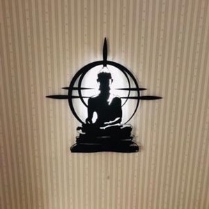 Buddha Metal Wall Sign Hindu Wall Art Yoga Studio Decor - Etsy