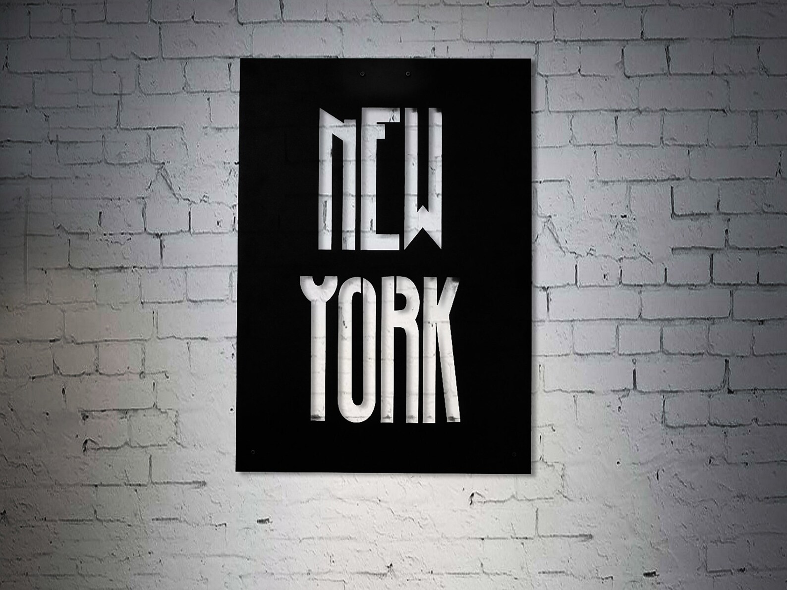 New York Large Metal Sign NY City Wall Decor Metal Mancave - Etsy