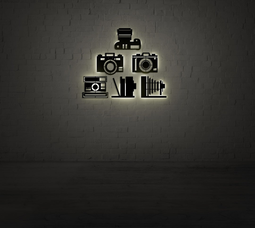 Vintage Cameras Metal Wall Decor, Photograph Studio Decor, Gift for ...