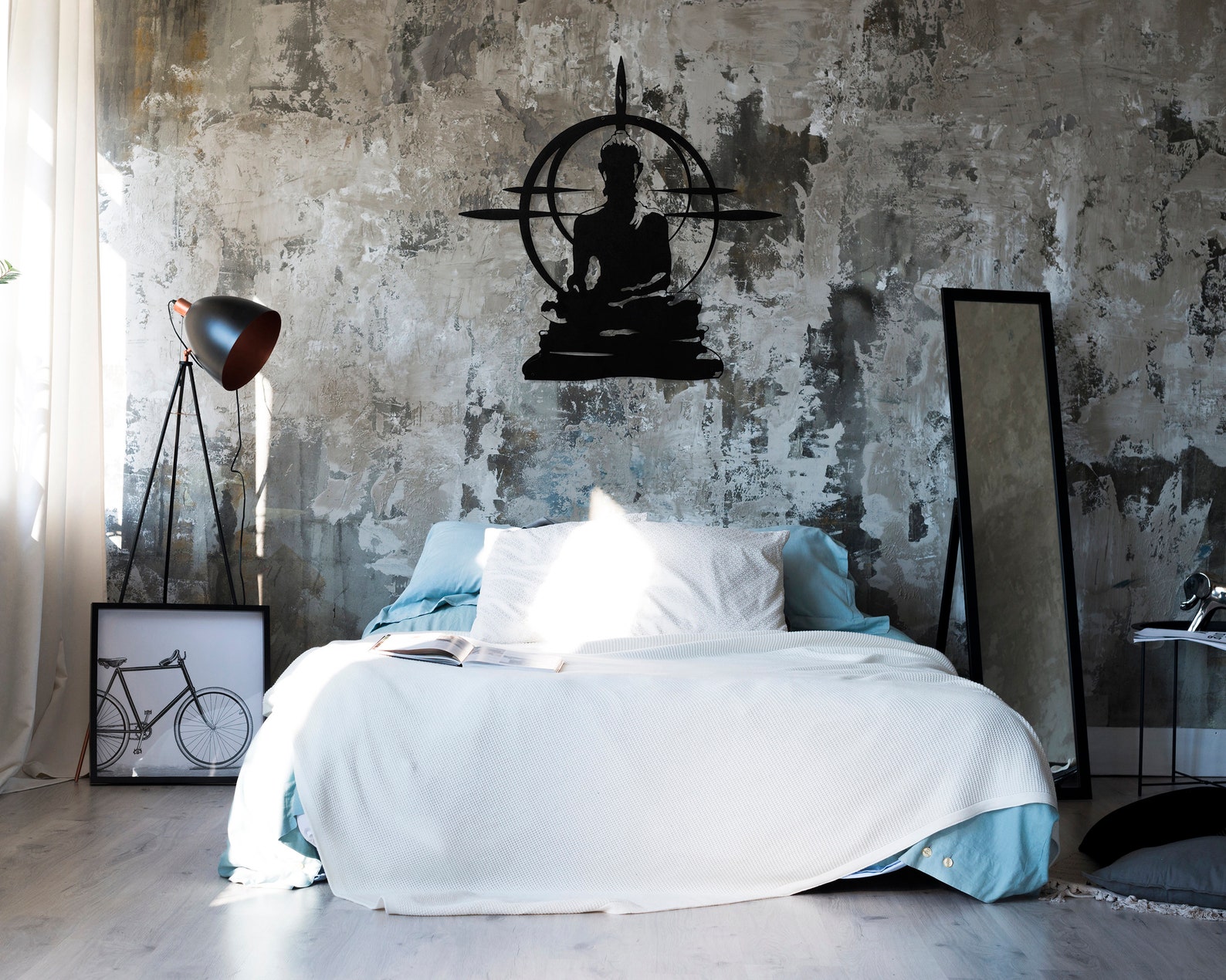 Buddha Metal Wall Sign Hindu Wall Art Yoga Studio Decor - Etsy