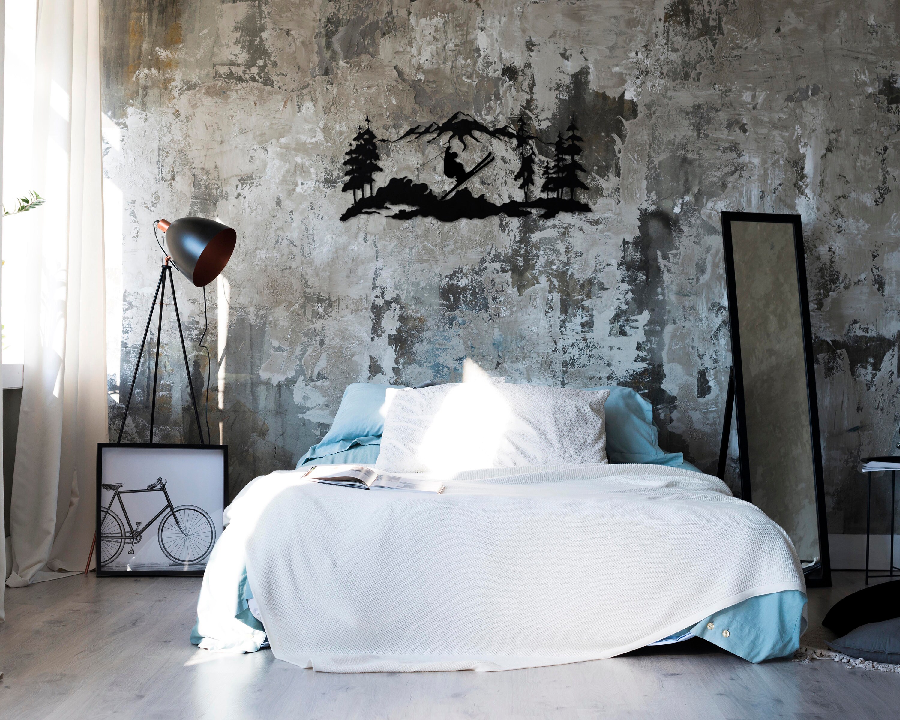 Skier Metal Wall Decor Gift for Skier Skier Gift Boarder - Etsy