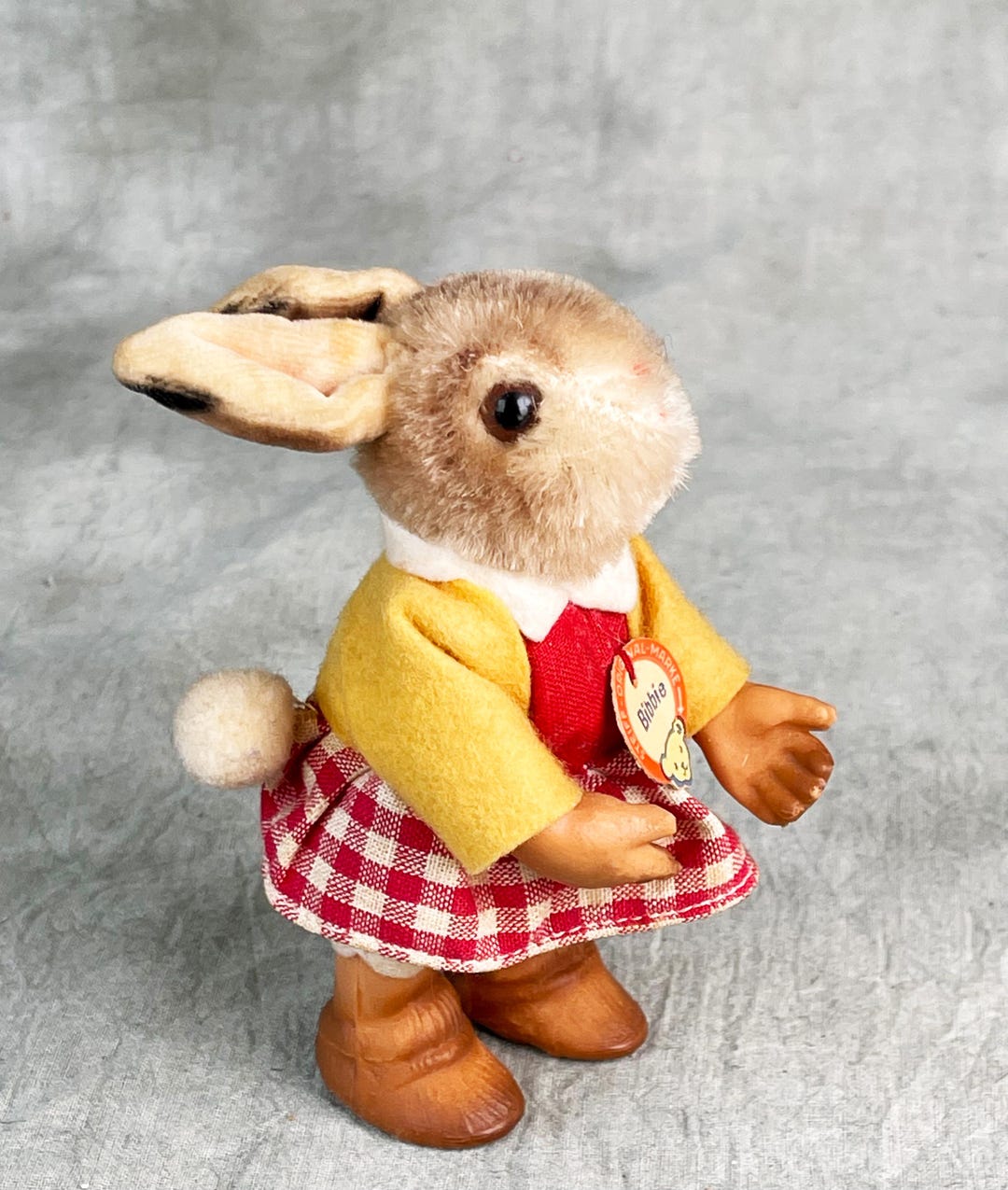 RARE STEIFF "bibbie" Dressed Easter Bunny With Button - Etsy
