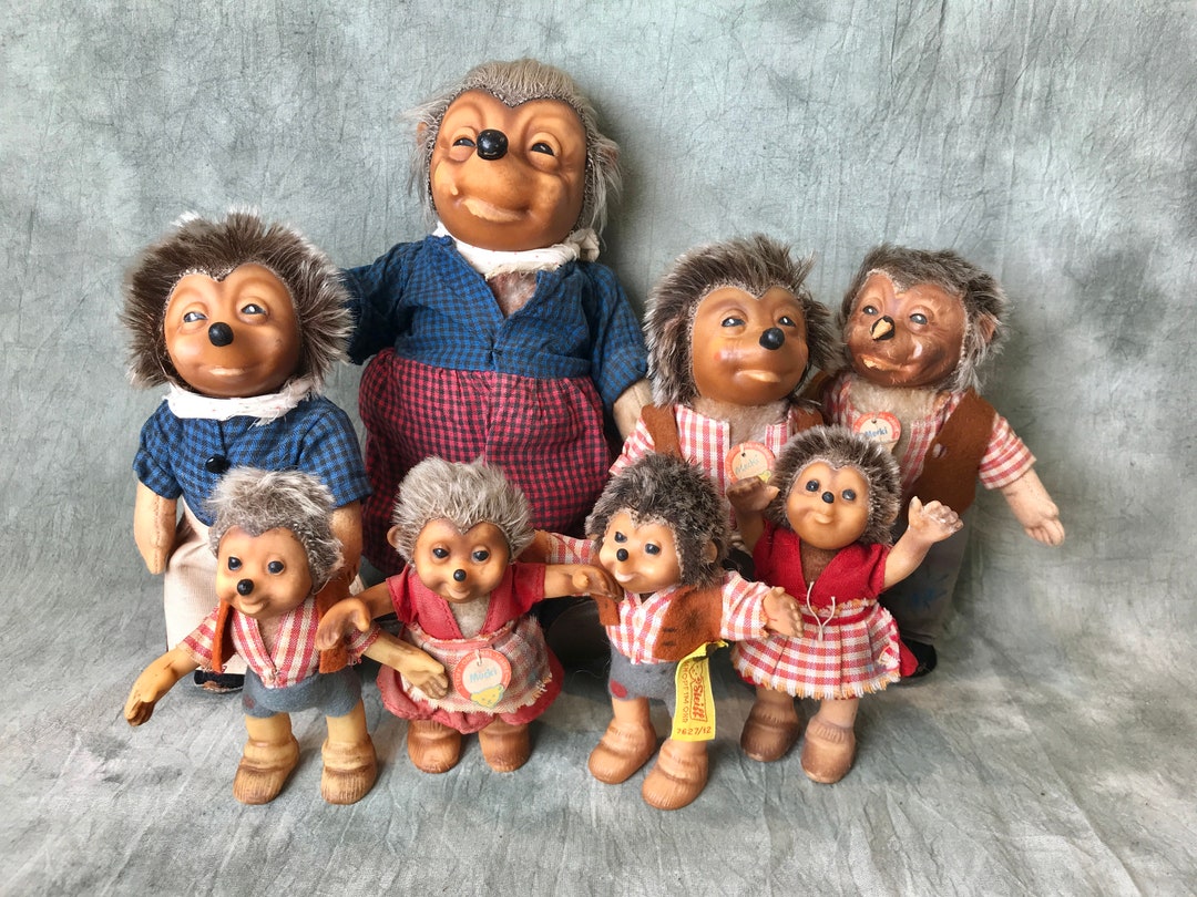 Beautiful BIG Steiff Mecki Micki Macki Mucki Hedgehog Doll Family With ...