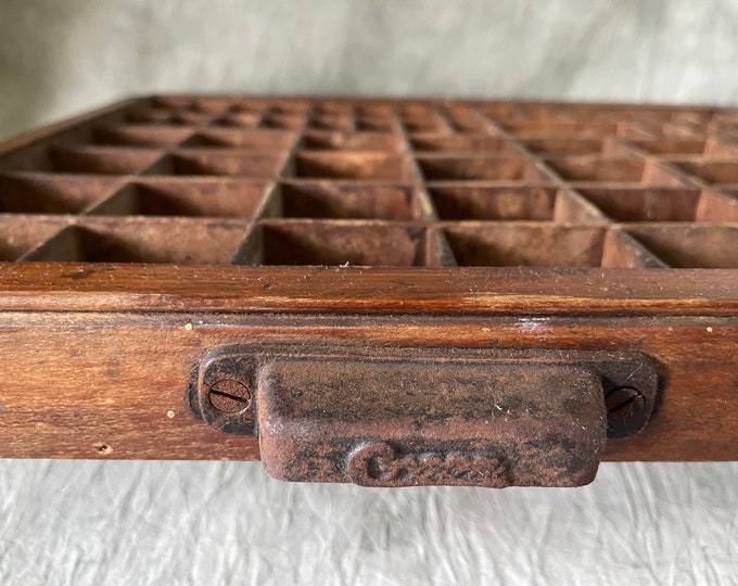 Antique Large Wooden Printers Tray Printers Letter Press Drawer Shadow ...