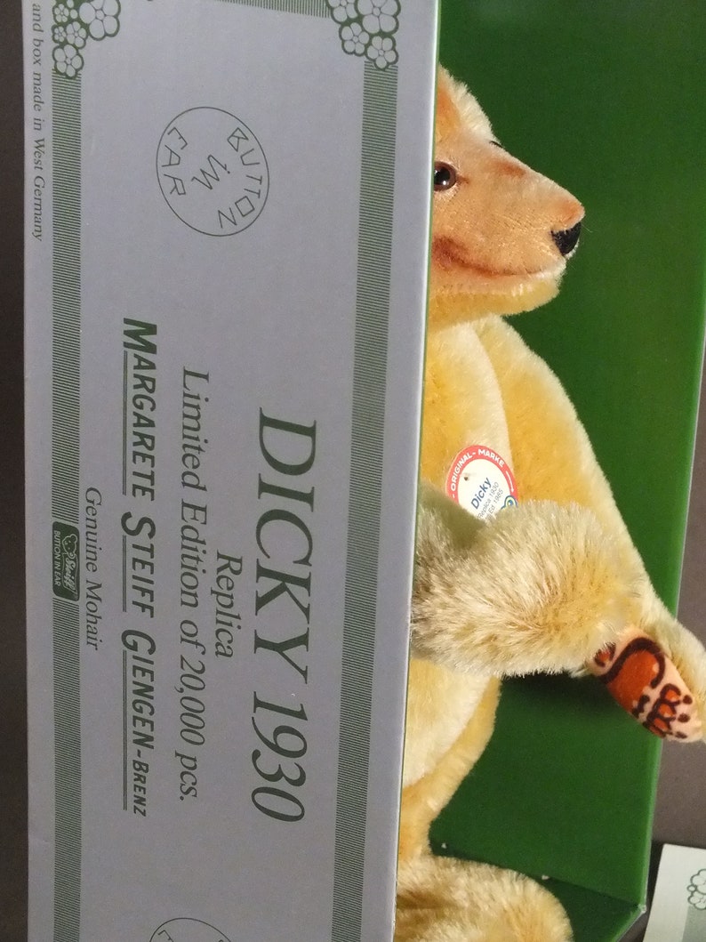 MINT Steiff Dicky Bear Replica 1930 All Ids Never Been Out of - Etsy