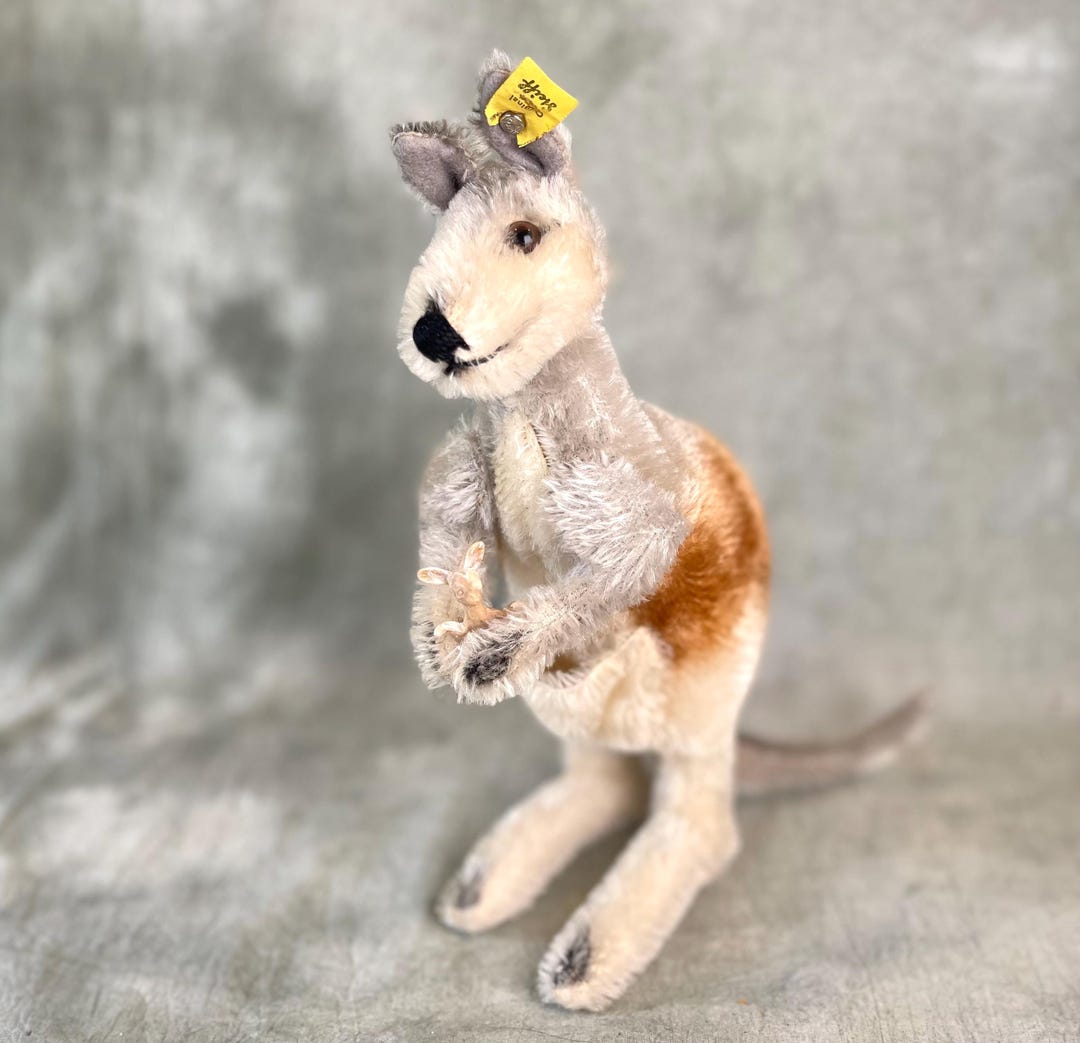 Vintage Steiff Kangaroo Linda With Baby: 1967 Mohair Plush Toy - Etsy