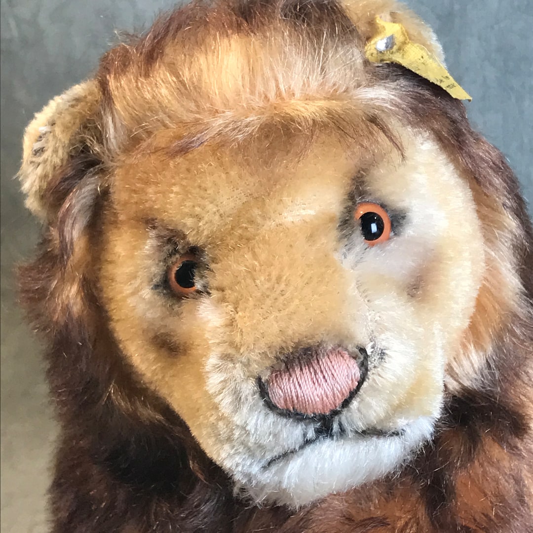 Vintage Steiff Leo the Lion With Button - Etsy