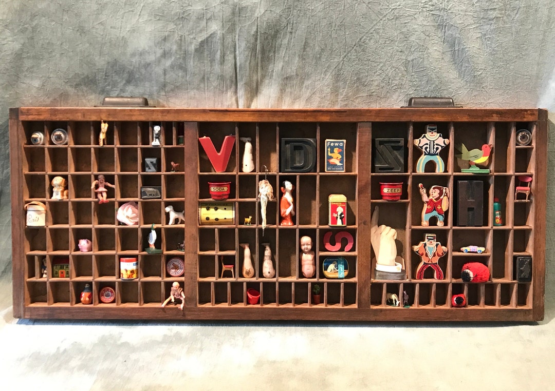 Antique Large Wooden Printers Tray Printers Letter Press Drawer Shadow ...