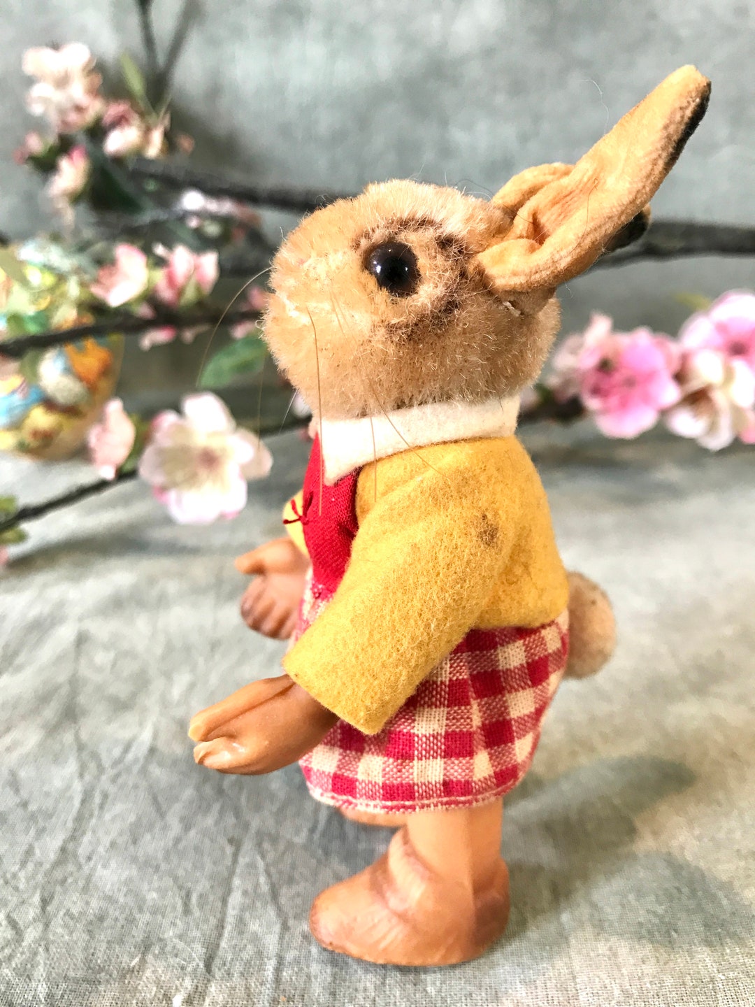 RARE STEIFF "bibbie" Dressed Easter Bunny With Button - Etsy