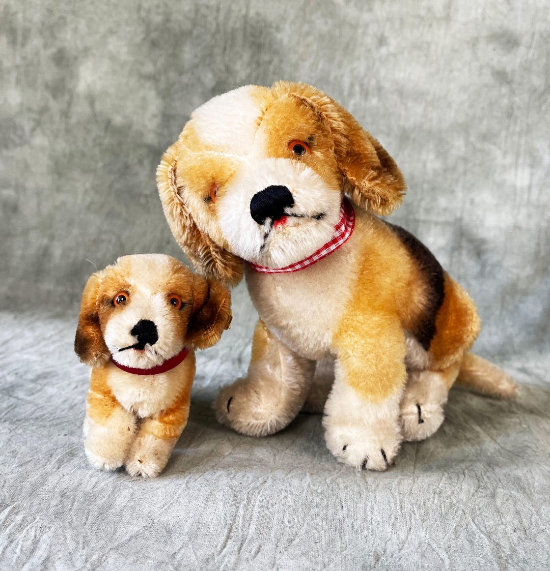 Steiff BIG Biggie Beagle With Button RARE - Etsy