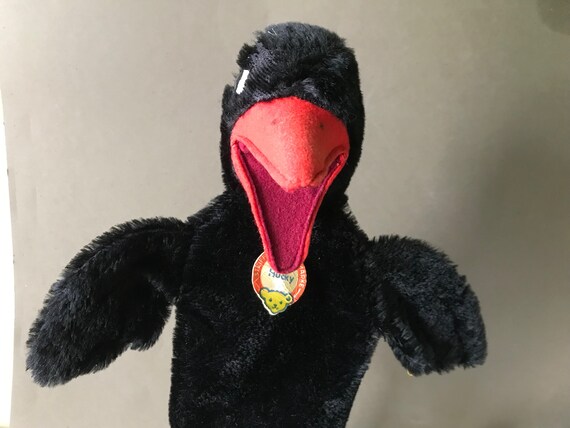 Steiff Raven Hand Puppet Hucky All Ids RARE | Etsy
