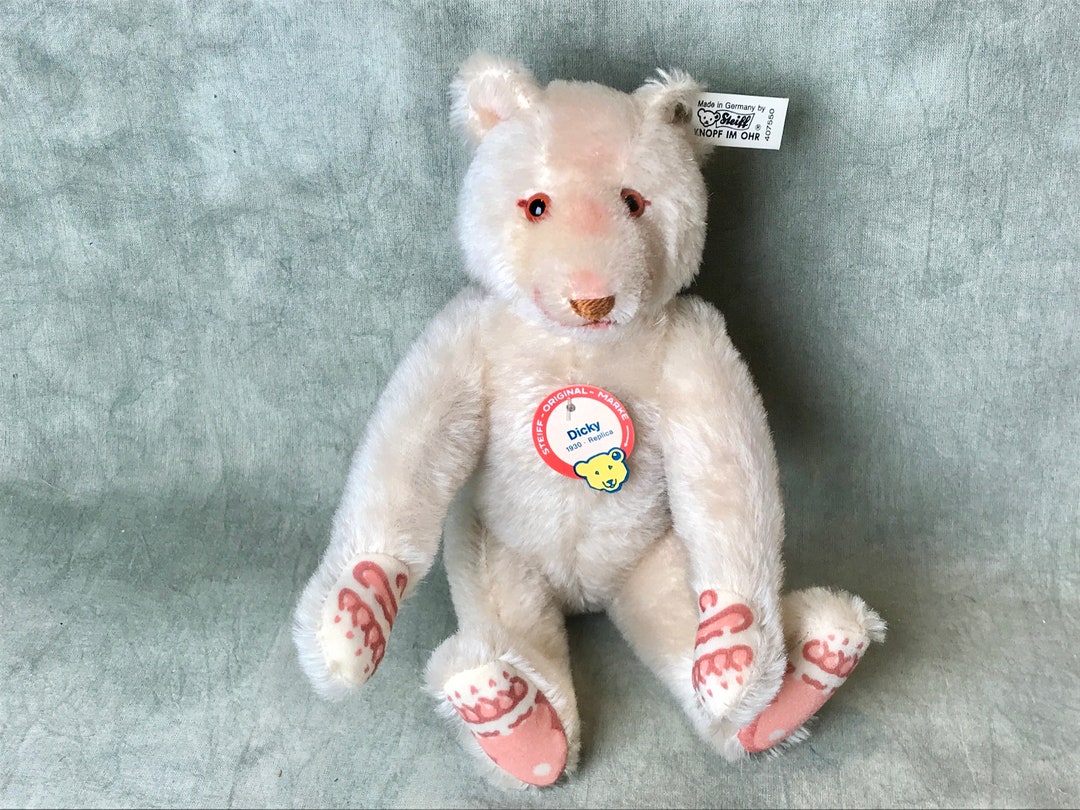 Steiff White Dicky Bear Replica 1930 All Ids - Etsy