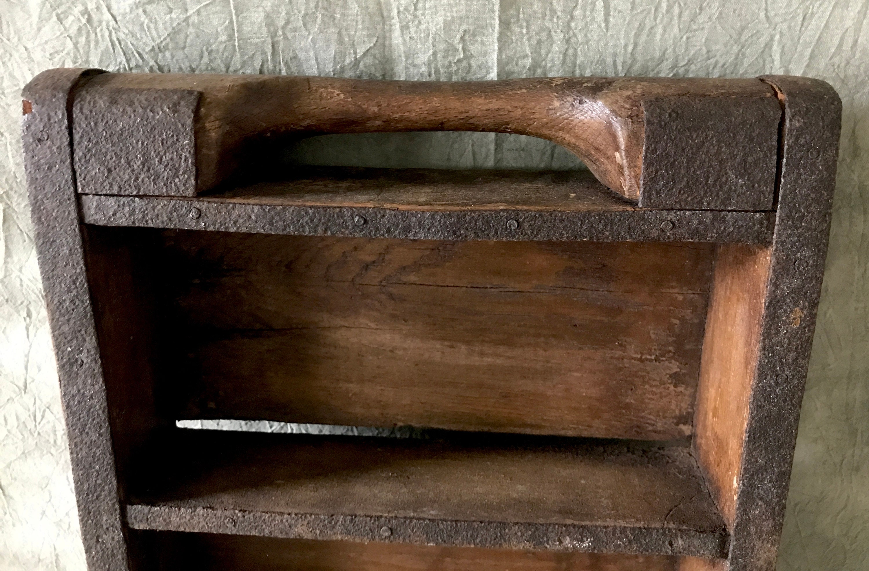 Antique Dutch Wooden Brick Mold | Oak Display Tray 1920s | Industrial ...