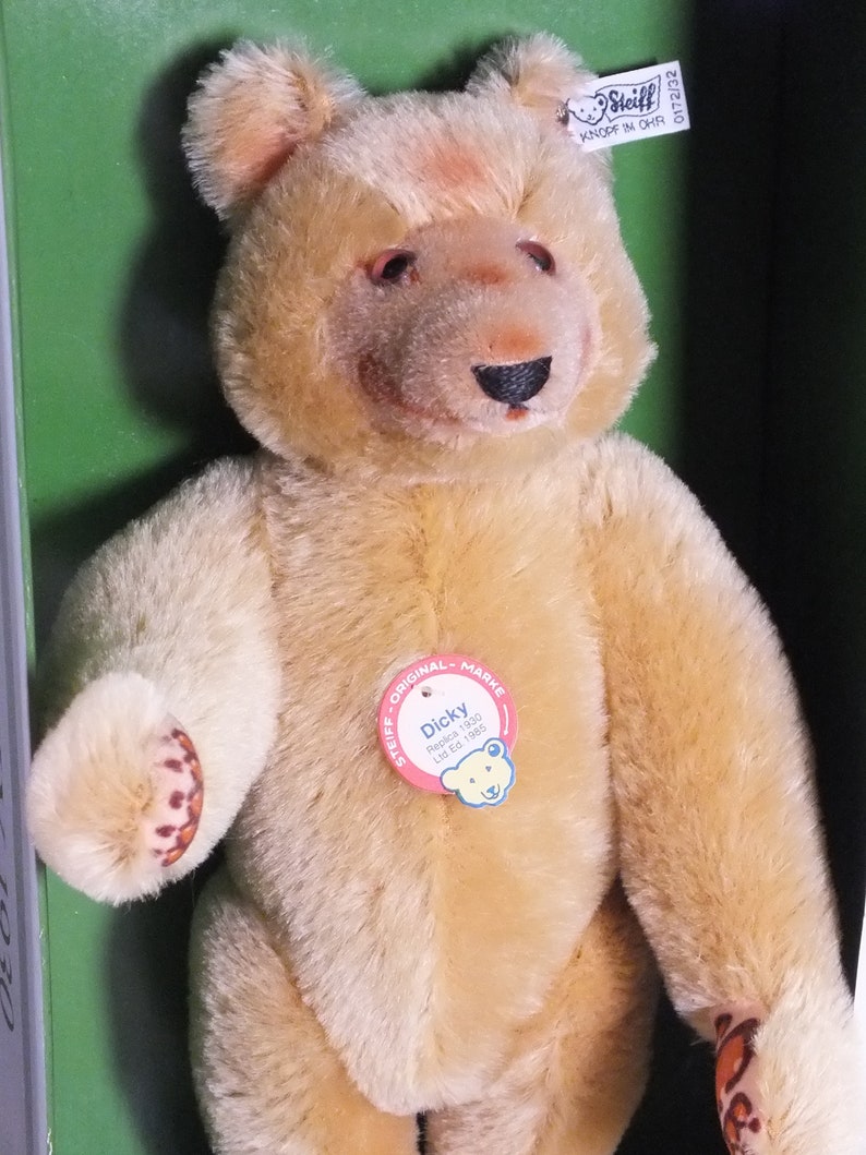 MINT Steiff Dicky Bear Replica 1930 All Ids Never Been Out of - Etsy
