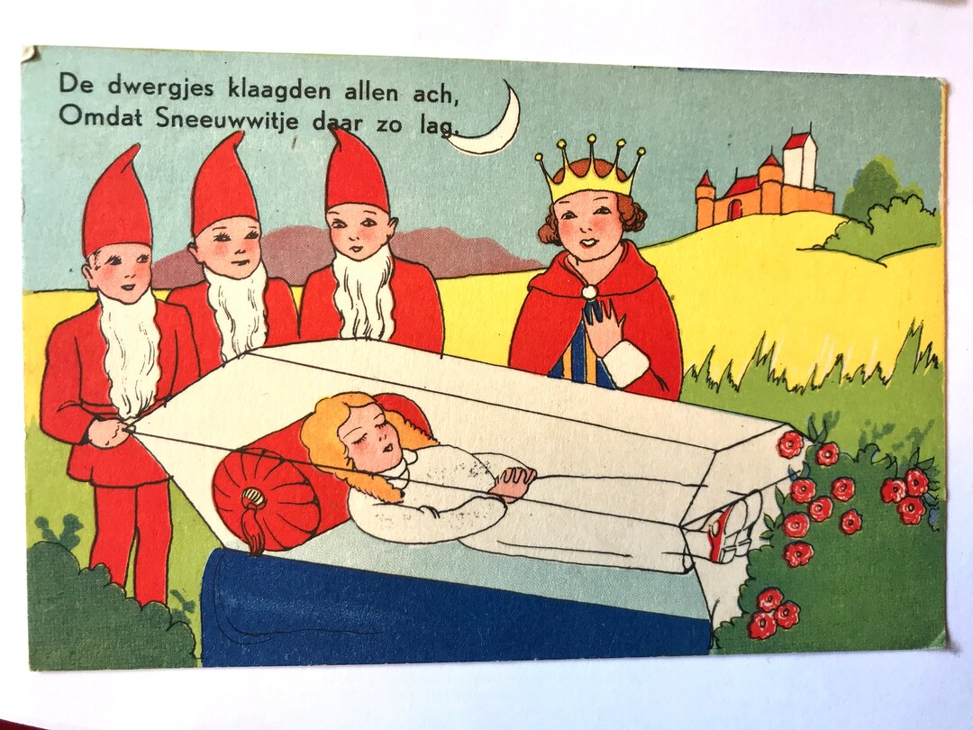 Set of 2 Dutch Colorful Postcards From 1935 - Etsy