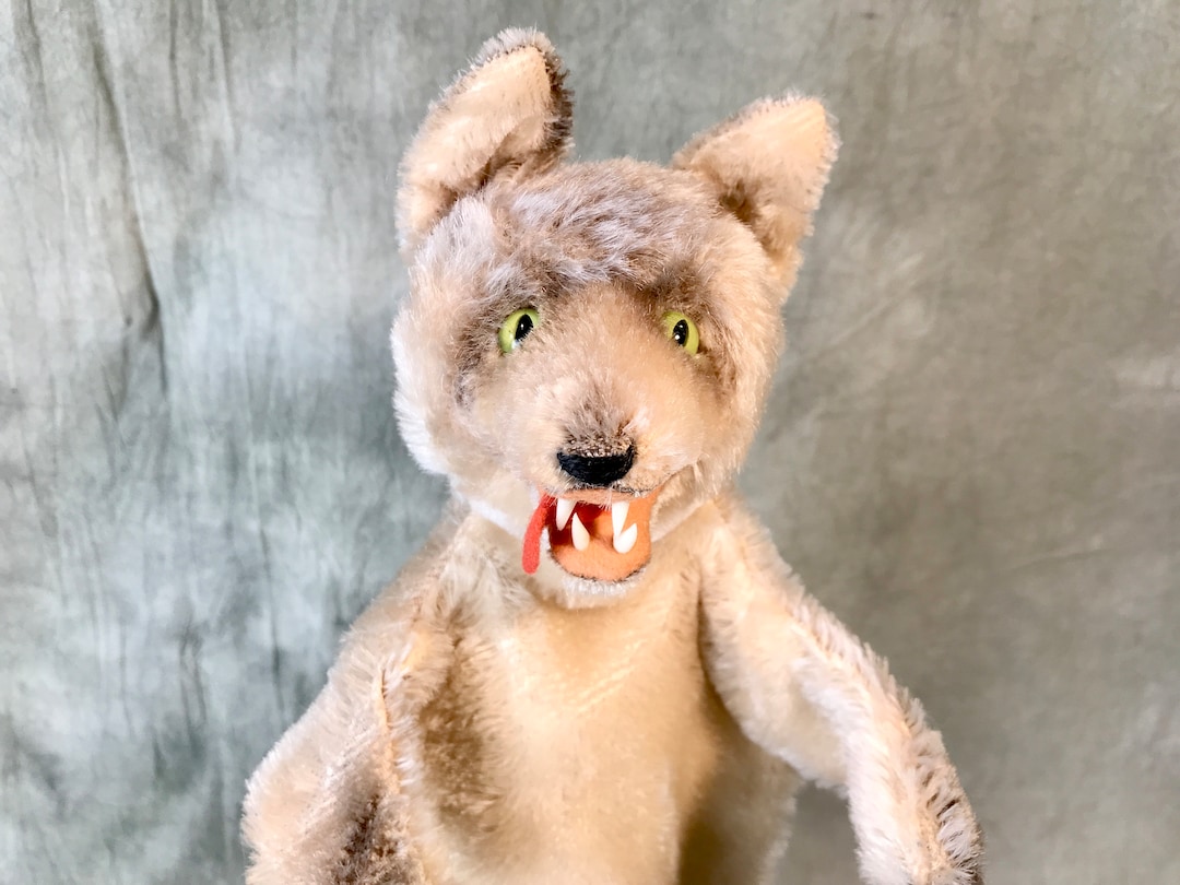Rare Beautiful STEIFF Bad Wolf Loopy Hand Puppet With Button - Etsy