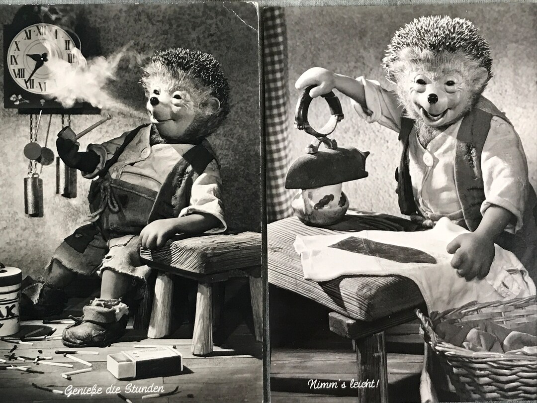 Set of 4 Original Mecki Real Photo Postcards - Etsy