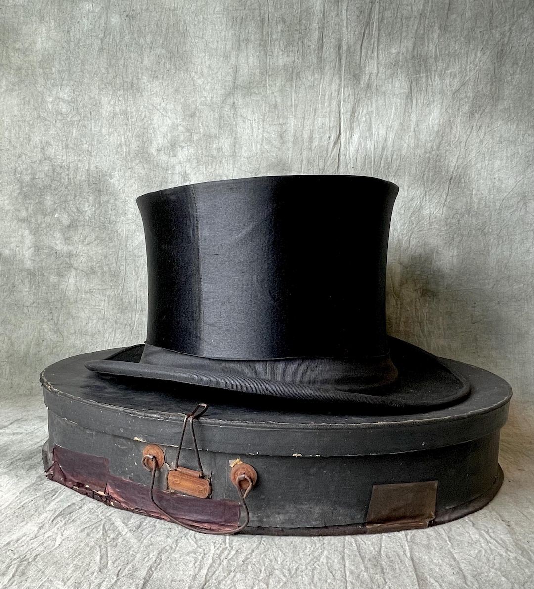Antique Collapsible Silk Top Hat With Original Box – Dutch Opera Hat C ...