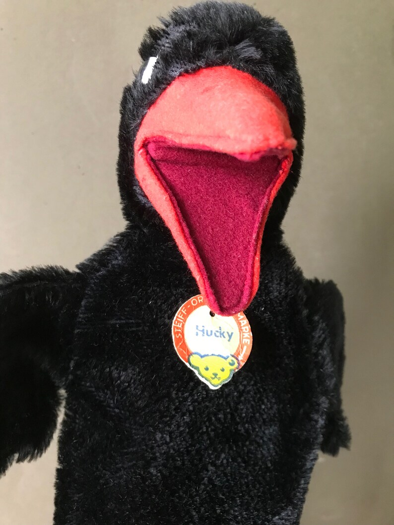 Steiff Raven Hand Puppet Hucky All Ids RARE | Etsy