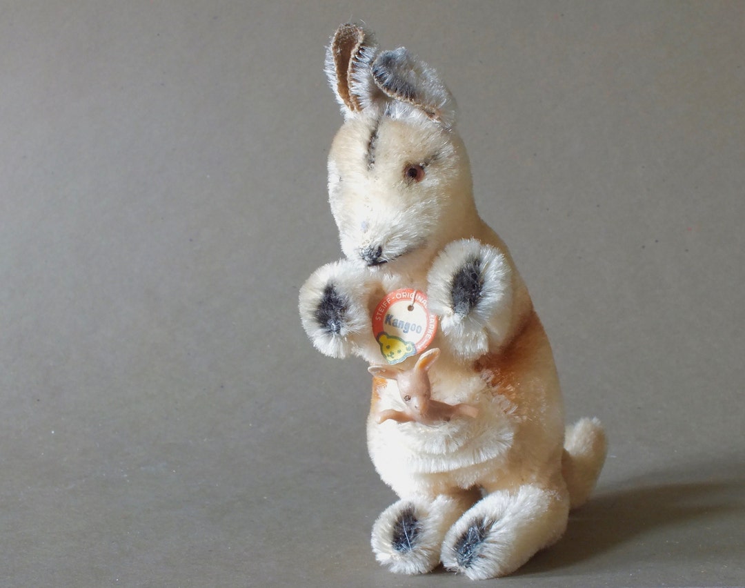Steiff Kangoo, With Baby, Button and Name Tag - Etsy