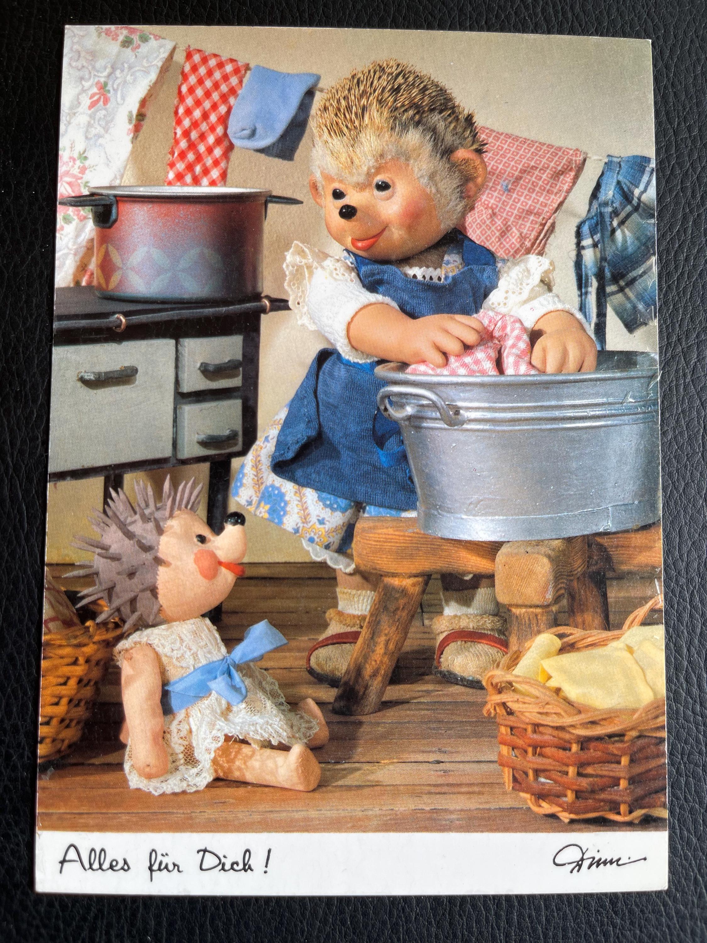 Set of 4 Original Mecki Real Photo Postcards, 1 Written and 3 Unwritten ...