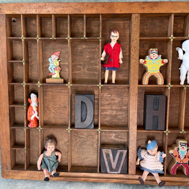 Antique Wooden Printers Tray: Letterpress Type Case Display - Etsy UK