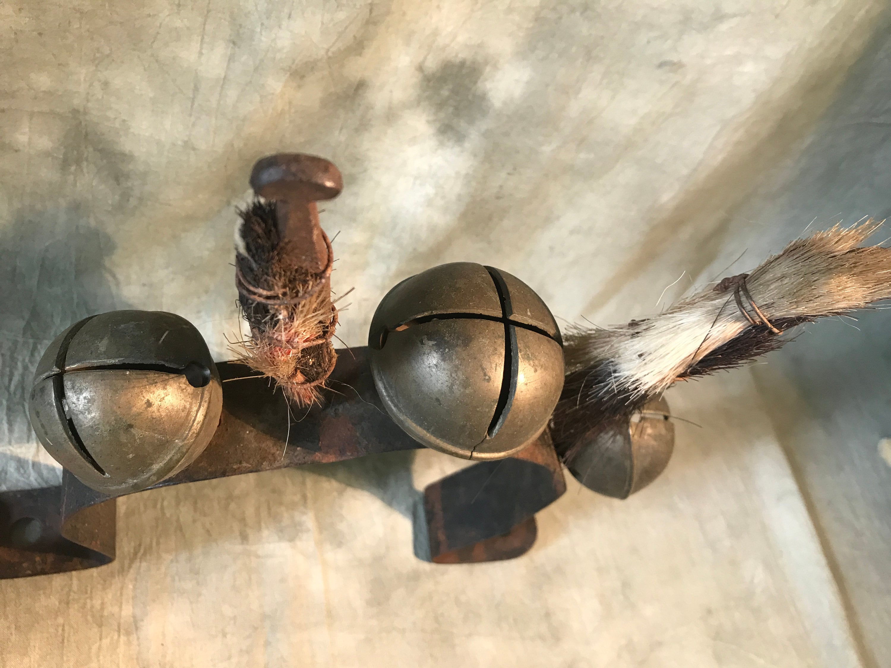 Antique Horse-drawn Sleigh Harness – Large Rustic Bells – Collectible ...