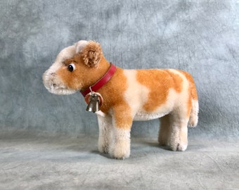 Vintage Steiff Mohair Bessy Cow With Open Mouth, Made in Germany in the ...