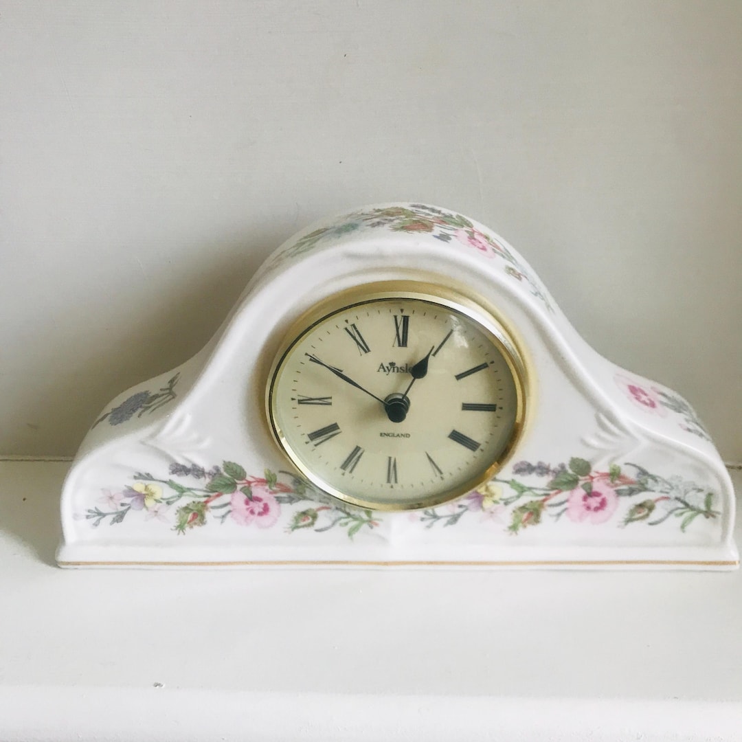 Vintage Aynsley Wild Tudor Porcelain Napoleon Clock - Etsy