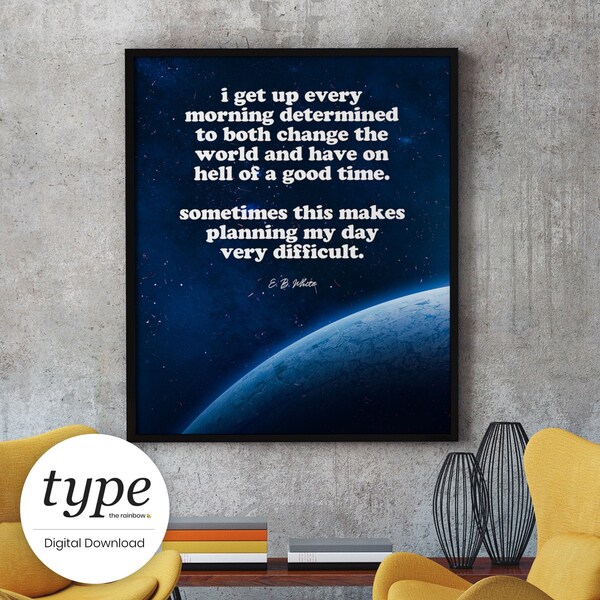 E B White Quote - Etsy