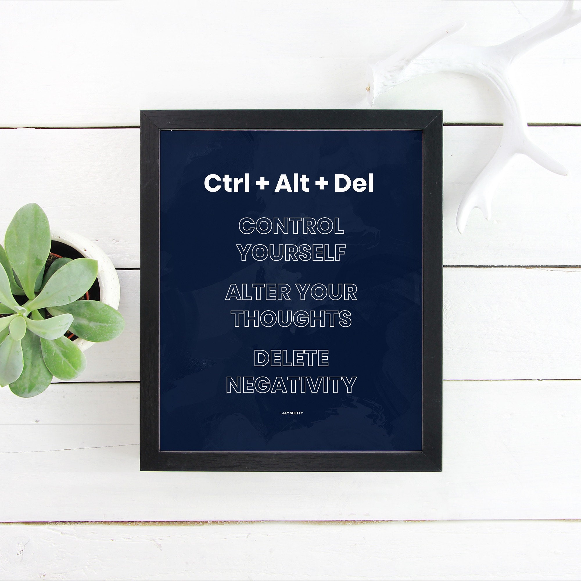 Jay Shetty Quote Ctrl Alt Del Quote Empowerment Quote - Etsy Nederland