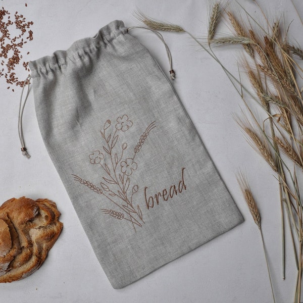 Linen Bread Bag - Etsy