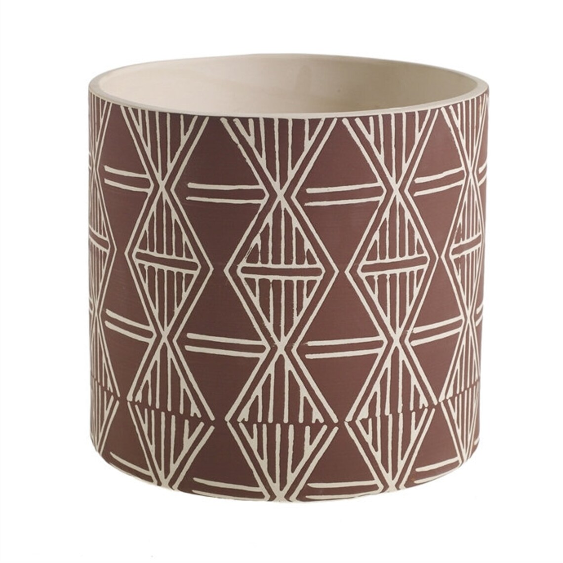 Geometric Pot Blue or Brown Small 5 or Large | Etsy