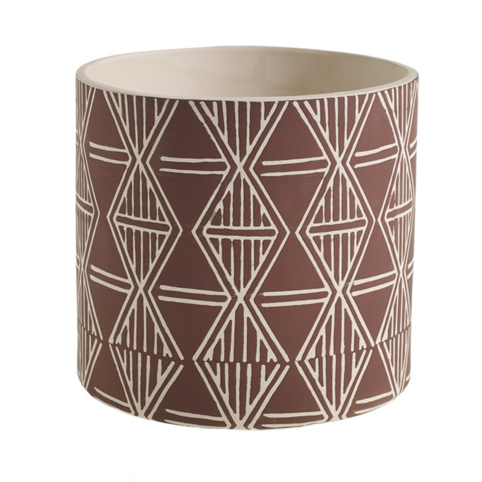 Geometric Pot Blue or Brown Small 5 or Large | Etsy