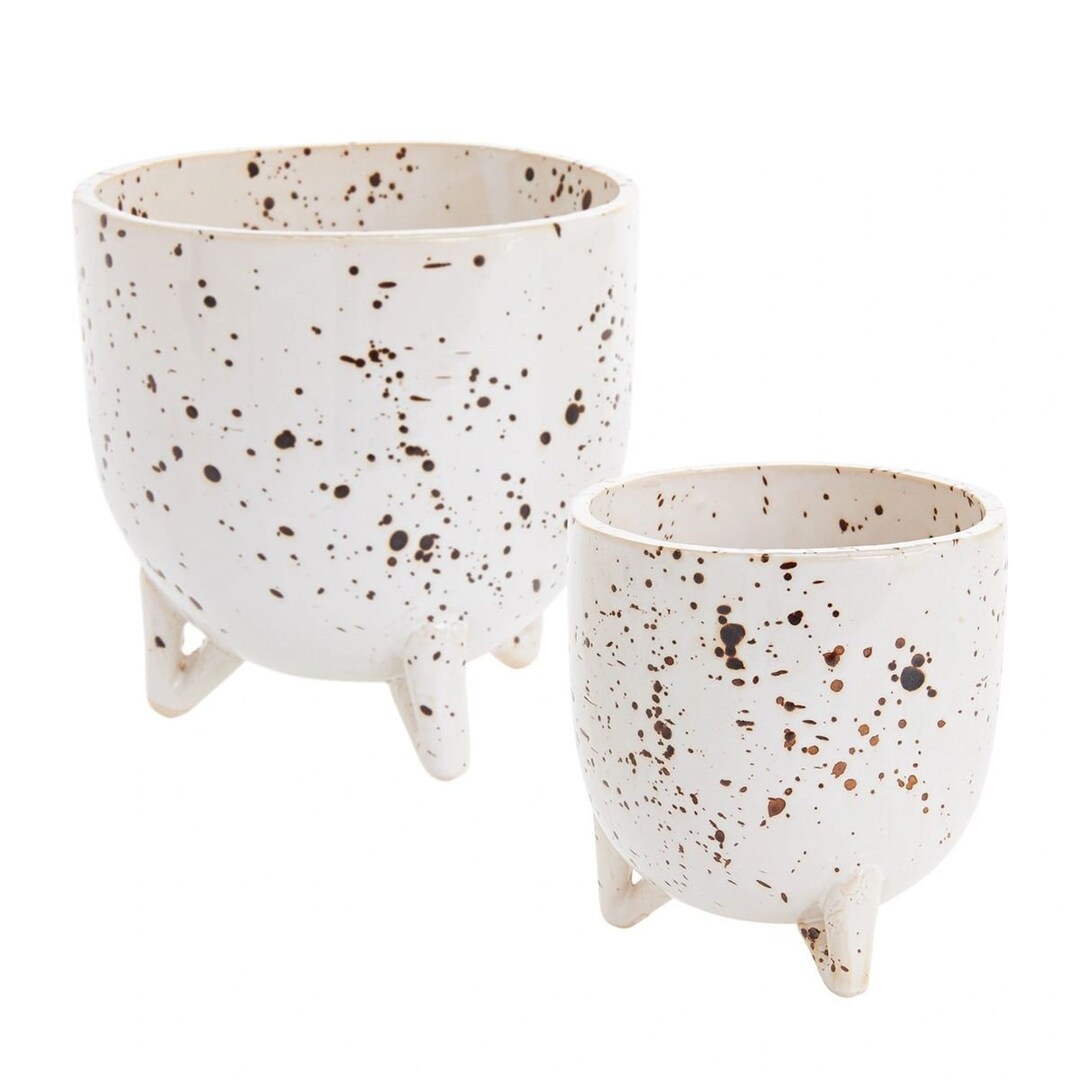 Splatter Footed Pot Small 5 or Large 6.75 - Etsy