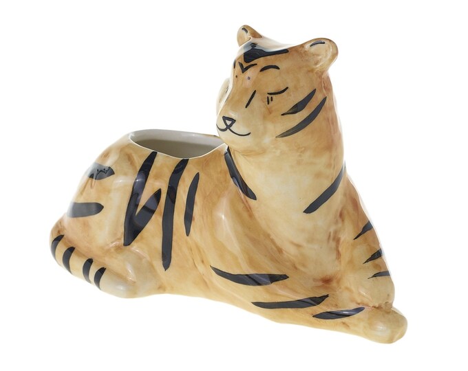 Tiger Figurine Ceramic Tiger Moon Phases Christmas Gift - Etsy